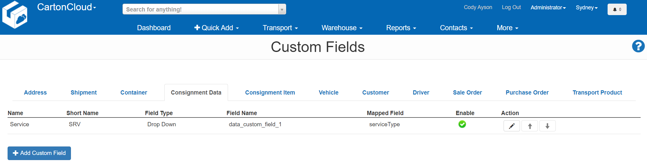Setting up Service Types