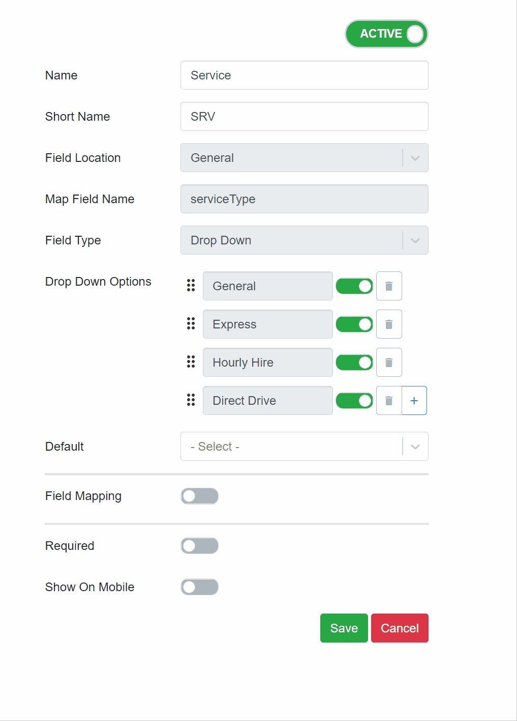 Setting up Service Types