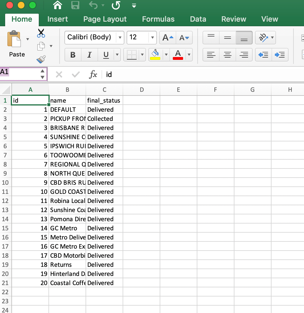 How to add a Delivery Run