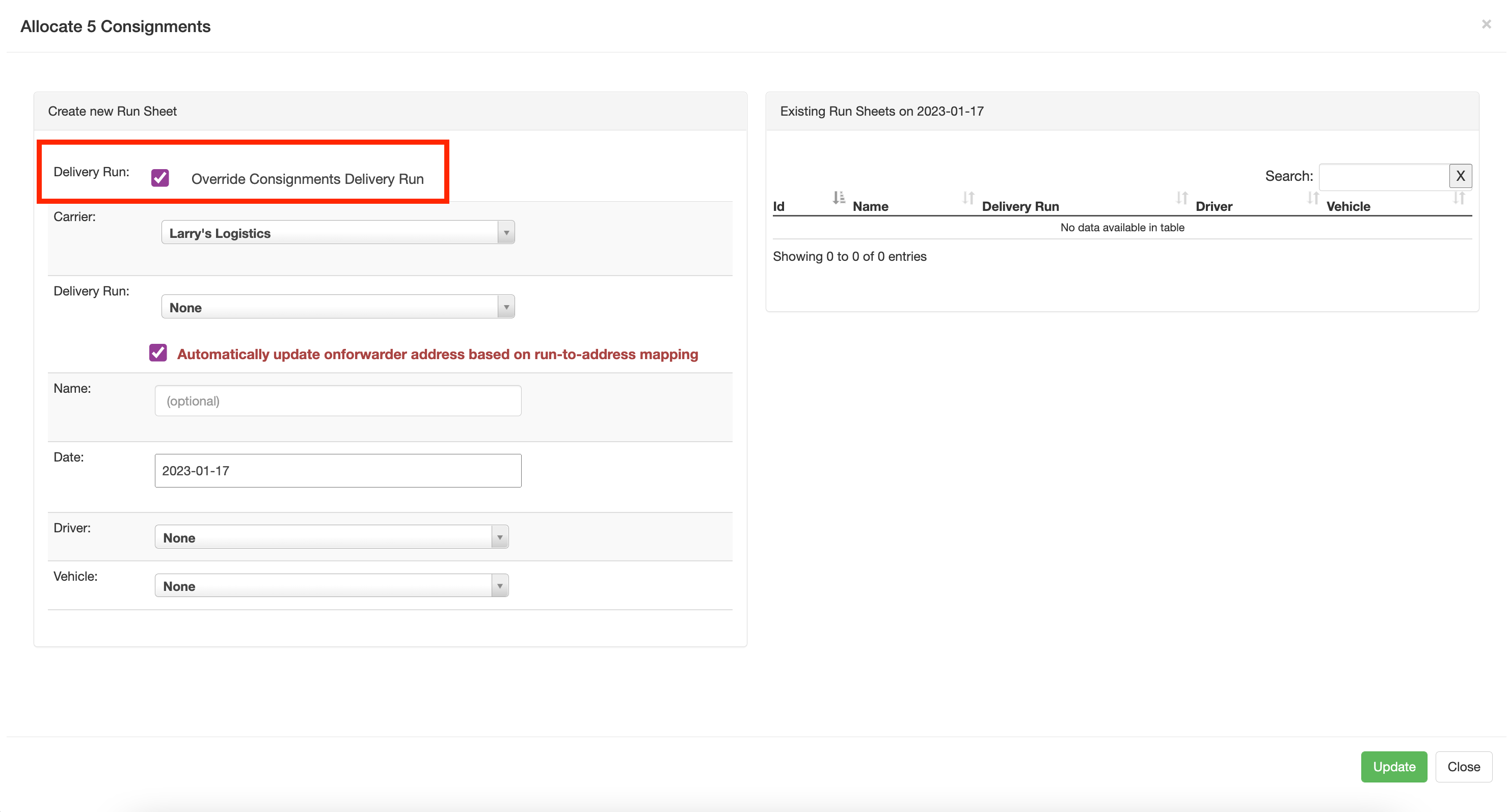 Product Update: Bulk Allocation Configuration settings