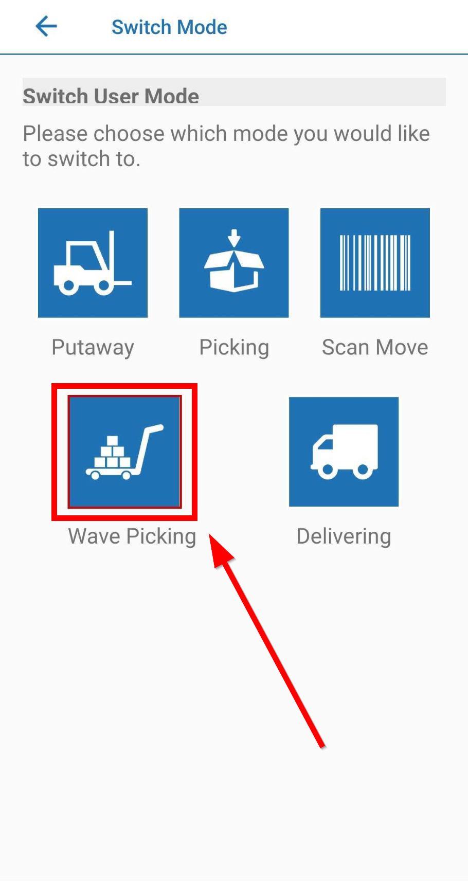 Access Wave Picking Functionality