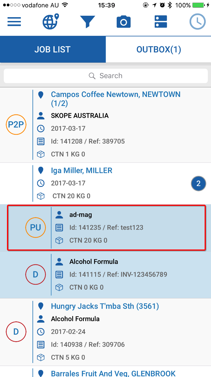 Consignment List View