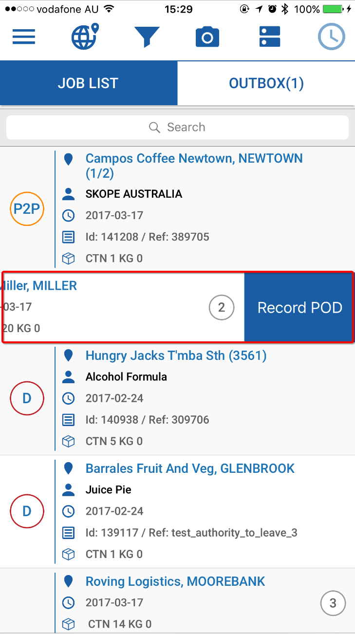 Consignment List View