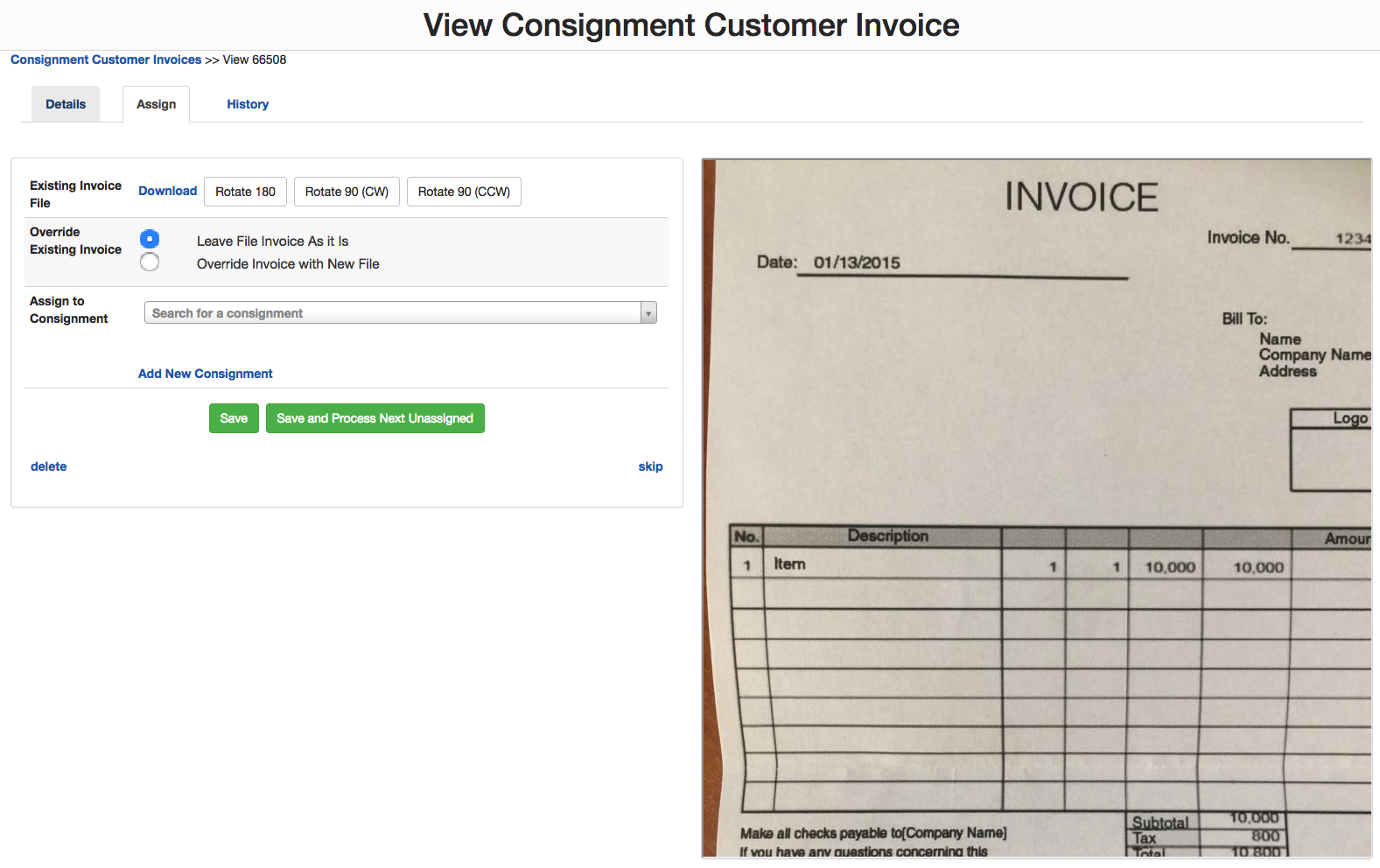 Submitting Invoice Photos as Part of a POD
