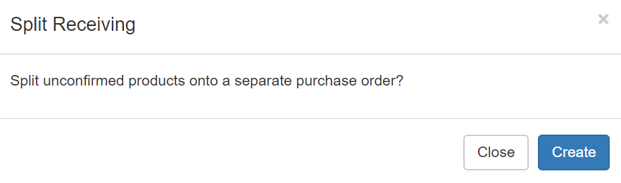 Splitting a Purchase Order