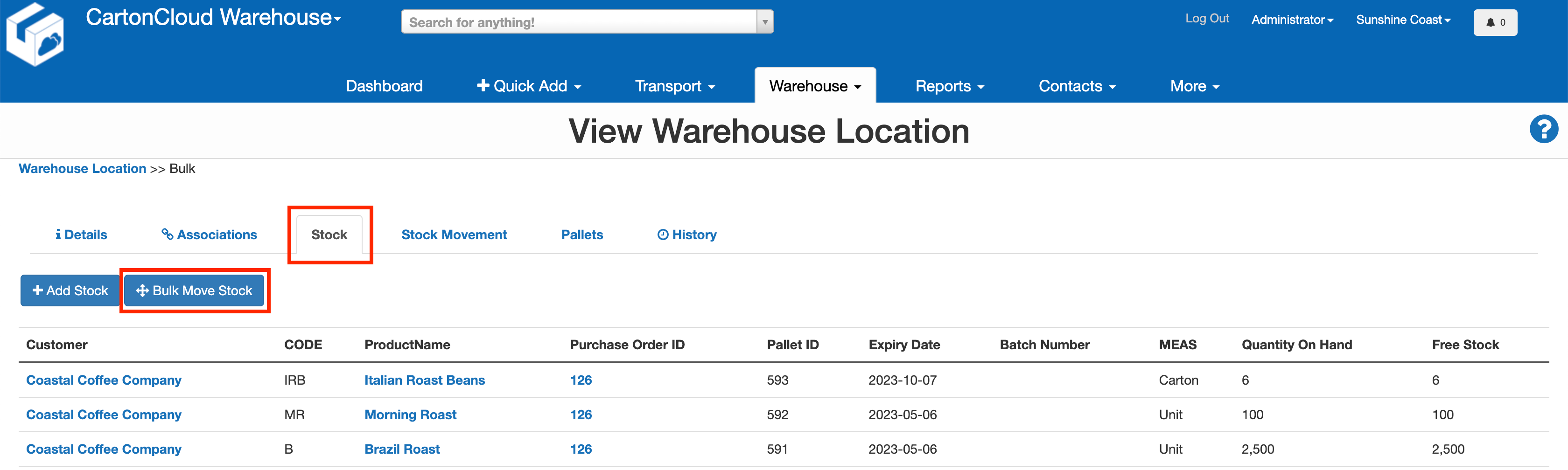 How to Merge Pallets of Stock