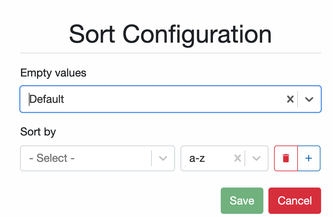Advanced sorting and filtering
