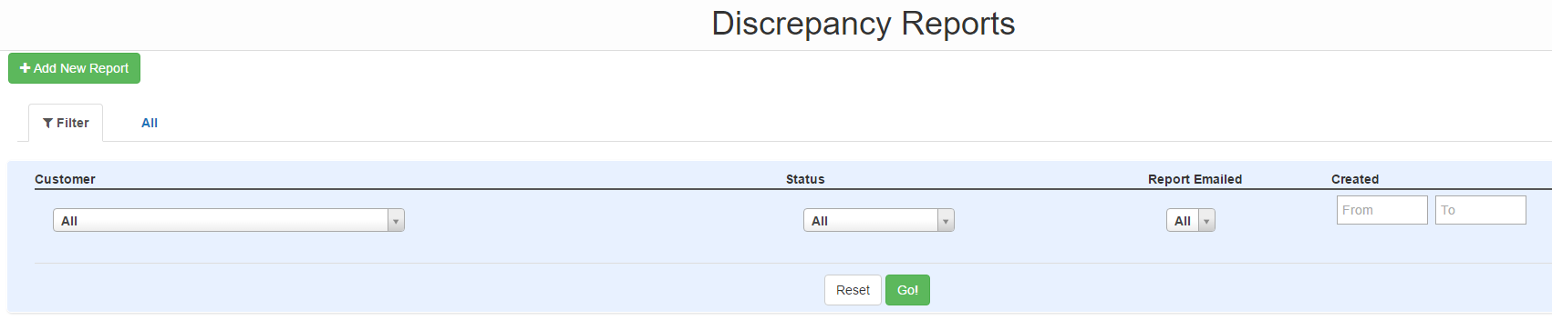 Discrepancy Report