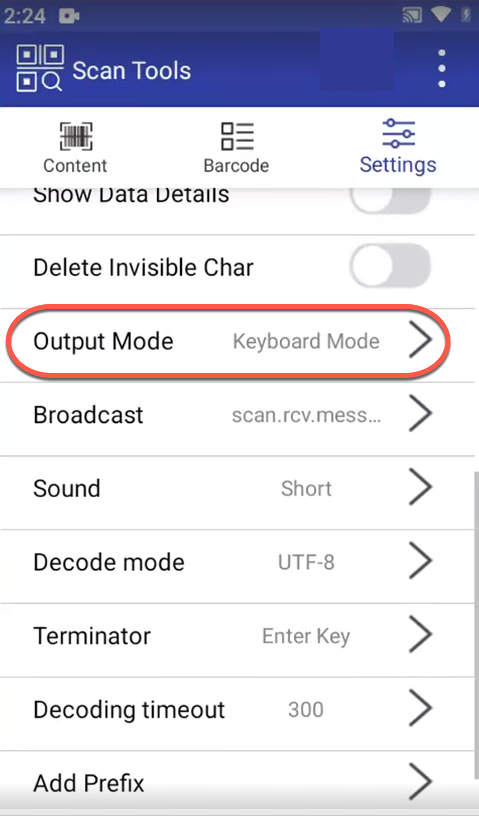 Scan SKU Rugged R Series 1D & 2D - settings configuration