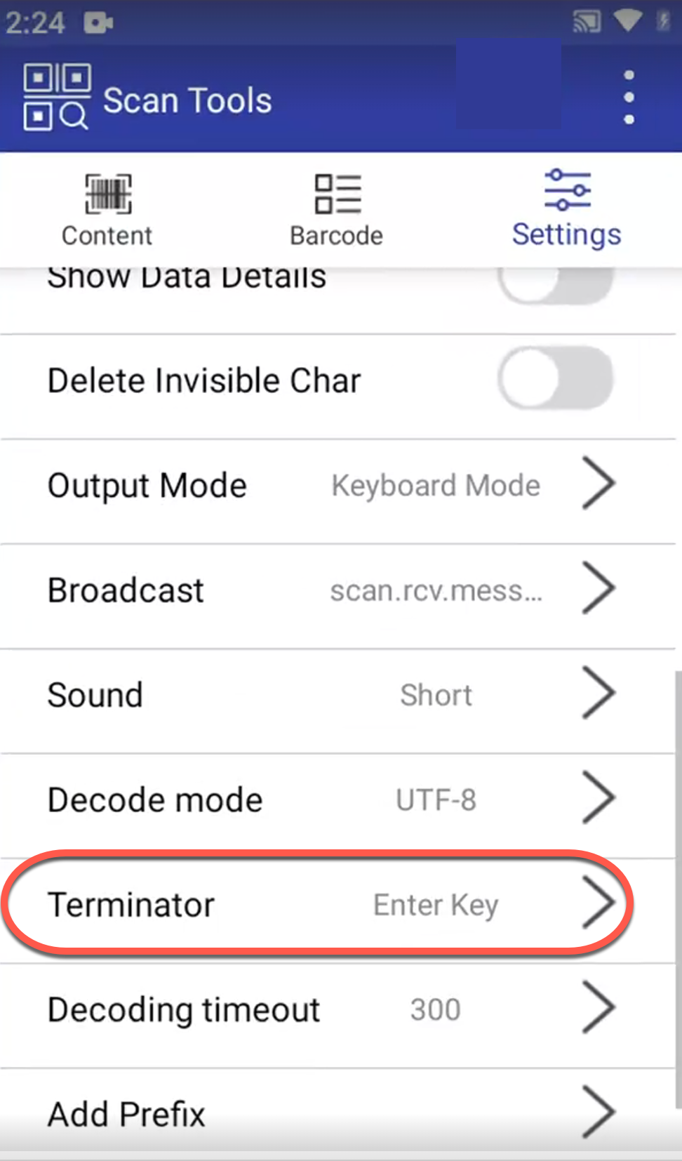 Scan SKU Rugged R Series 1D & 2D - settings configuration