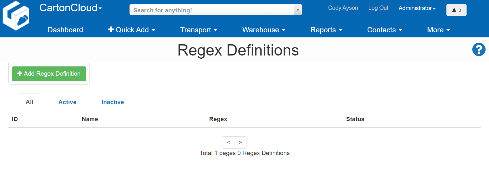 Regex Definitions