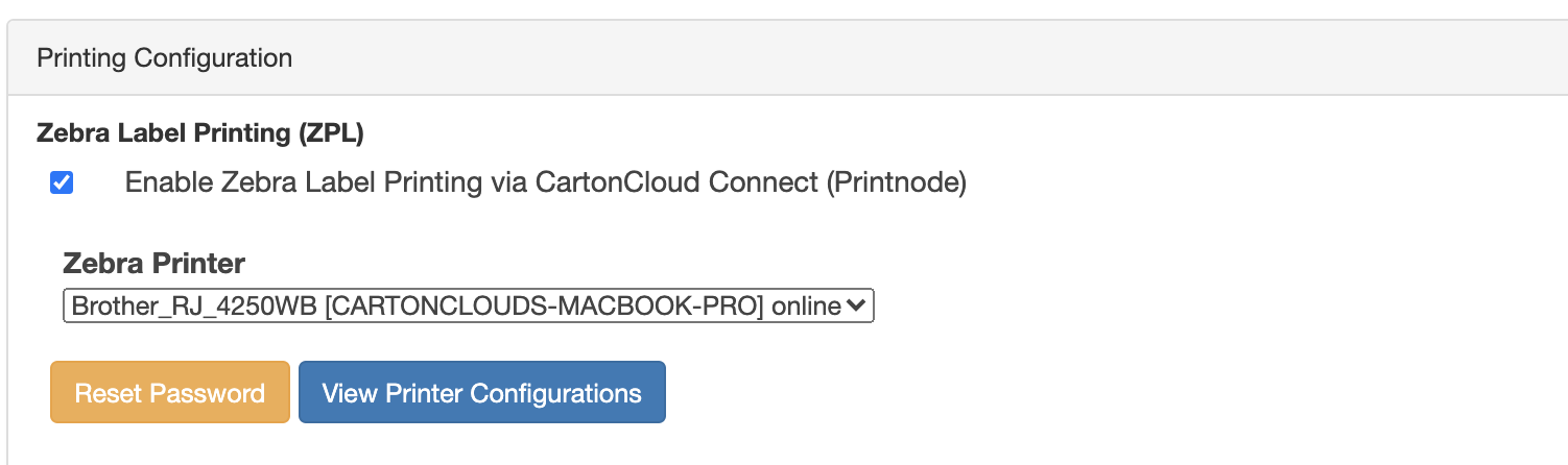 Printing from CartonCloud (Printer Setup)