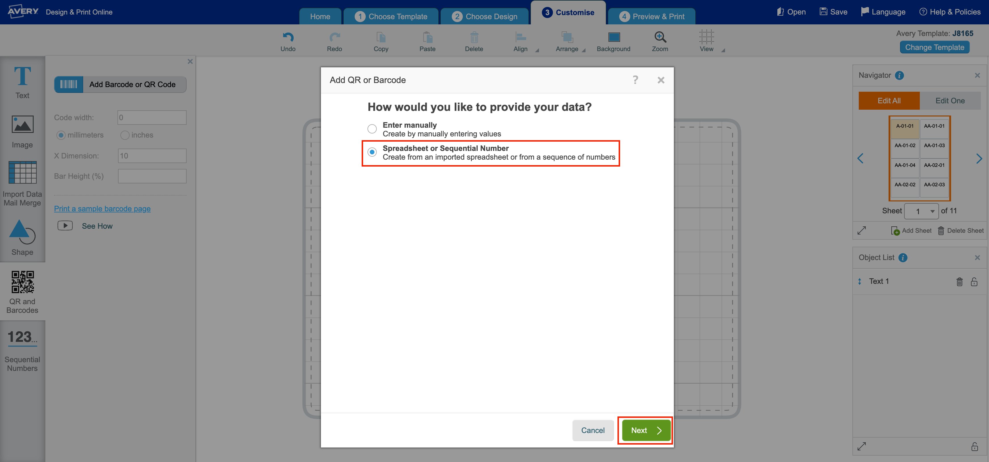 Printing Warehouse Location Labels using Avery Templates