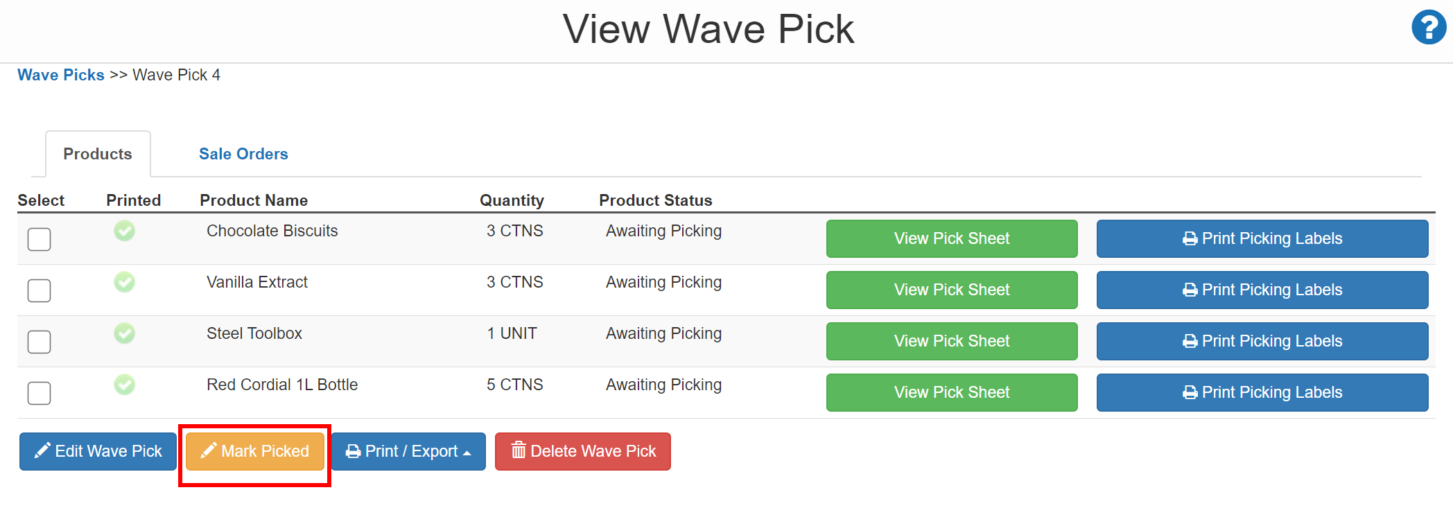 Wave Picking Explained