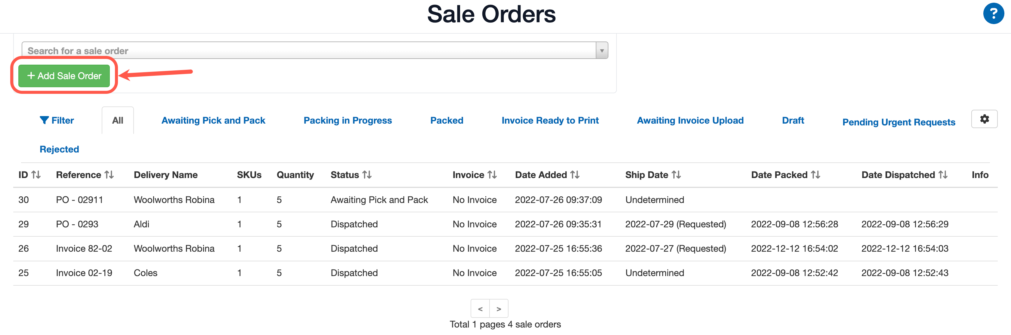 Sale Orders (Stock Out) as a Customer