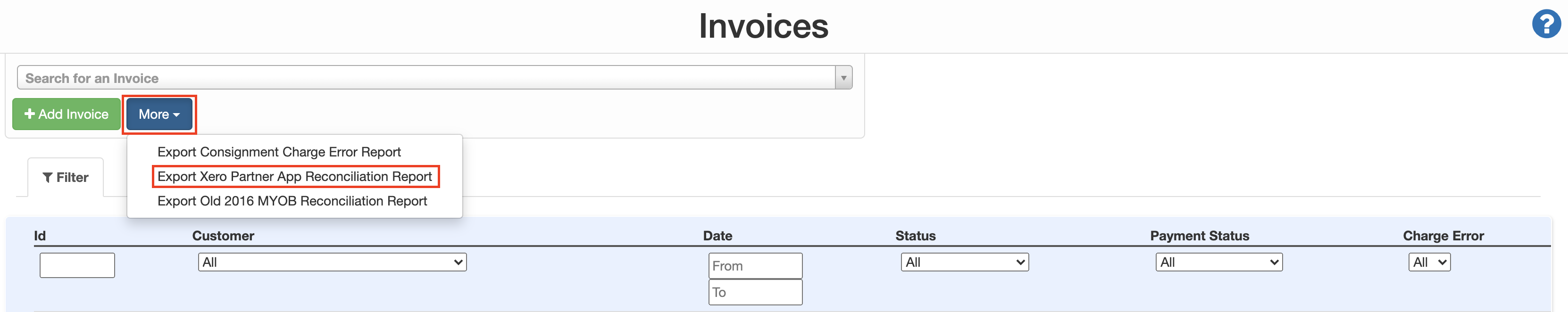 Customer Settings - Invoice (Details tab)