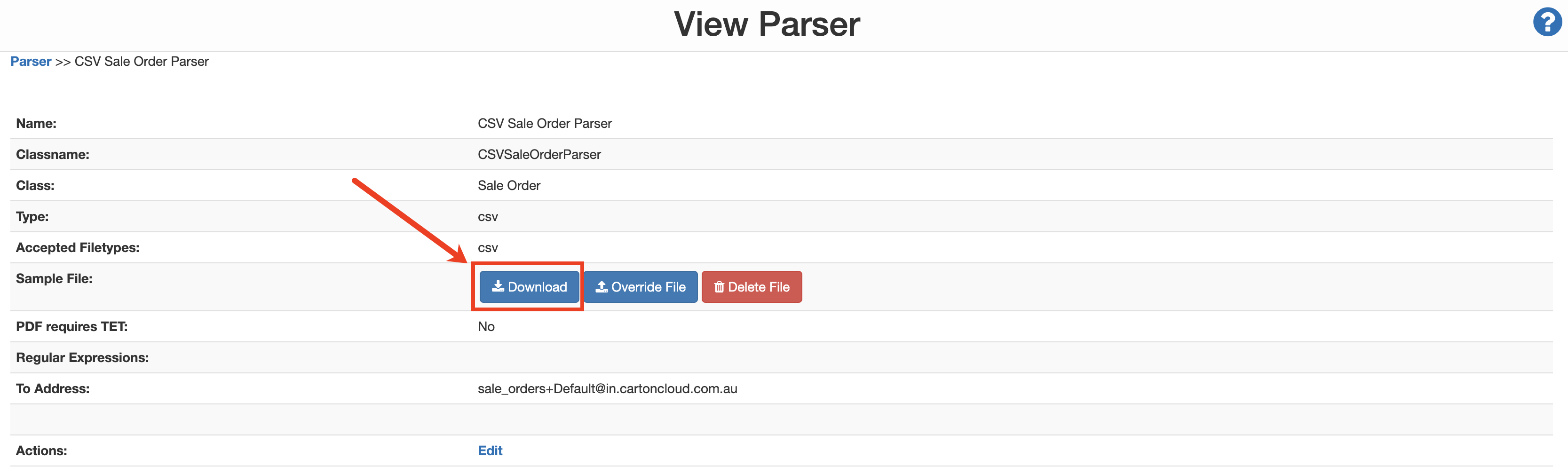 Configuring Parsers for Customers