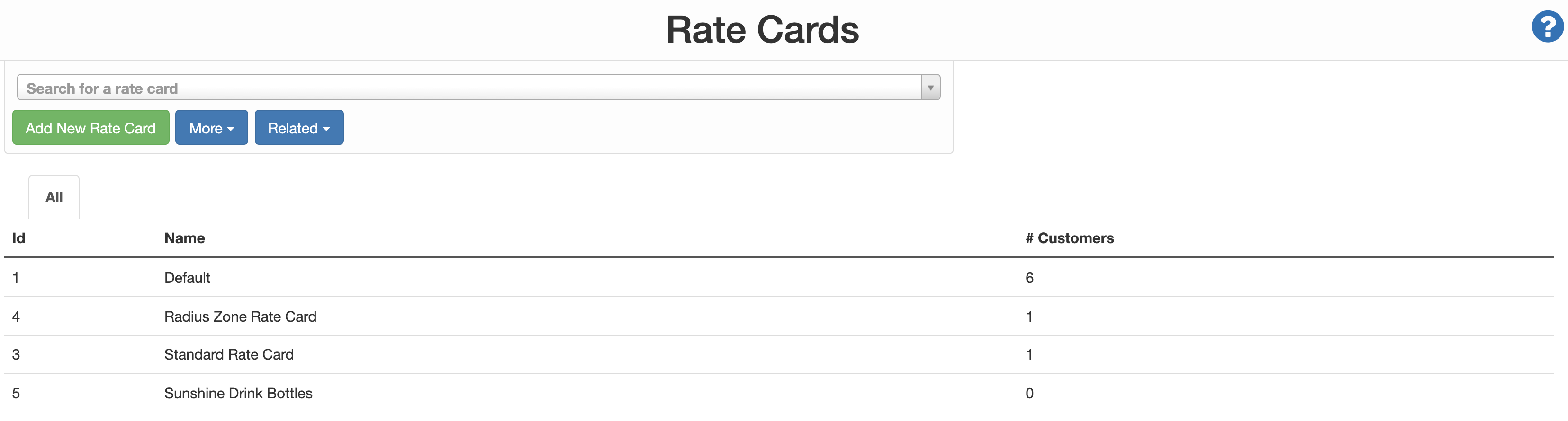 Rate Card