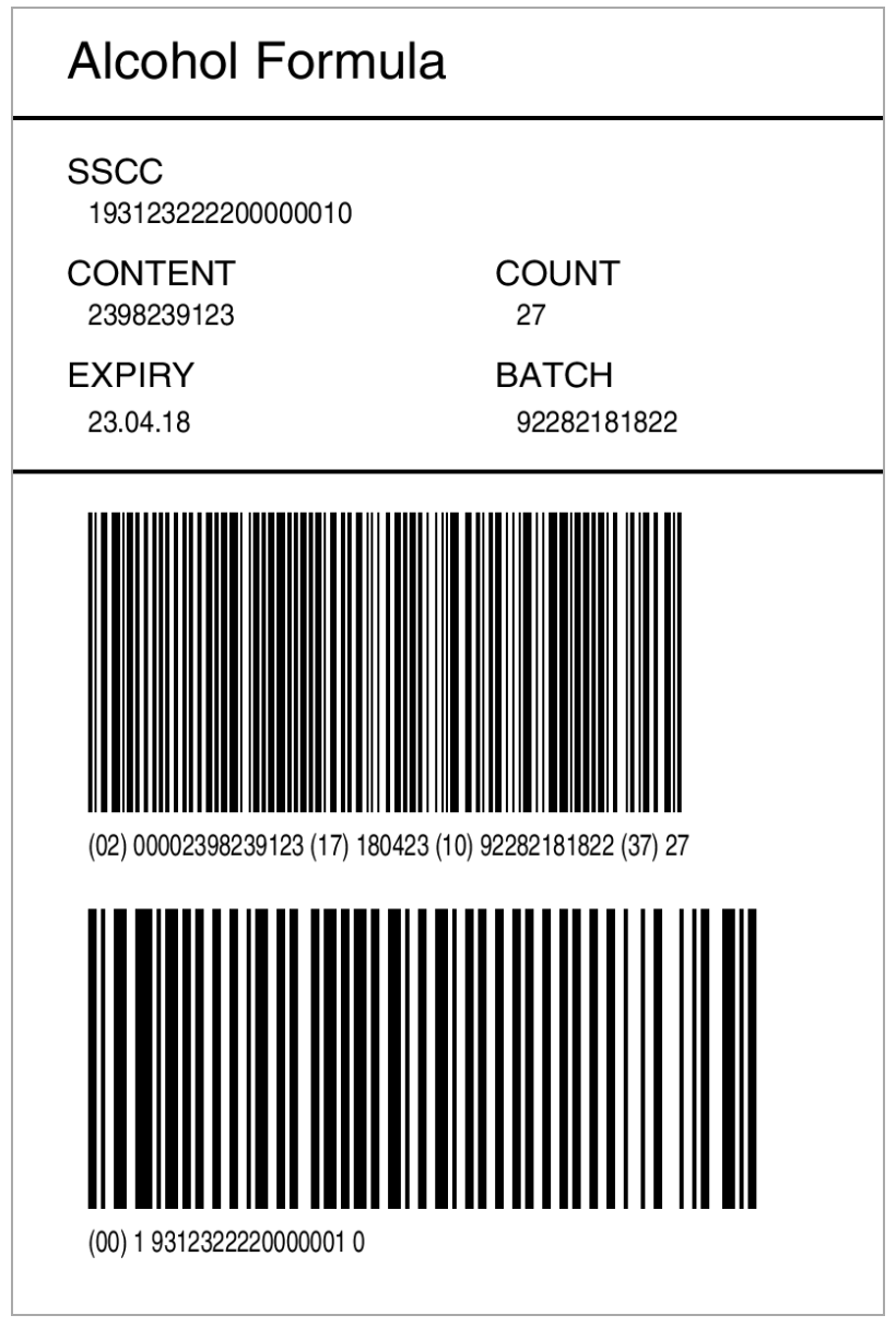 Enabling and using SSCC/GS1 Labels