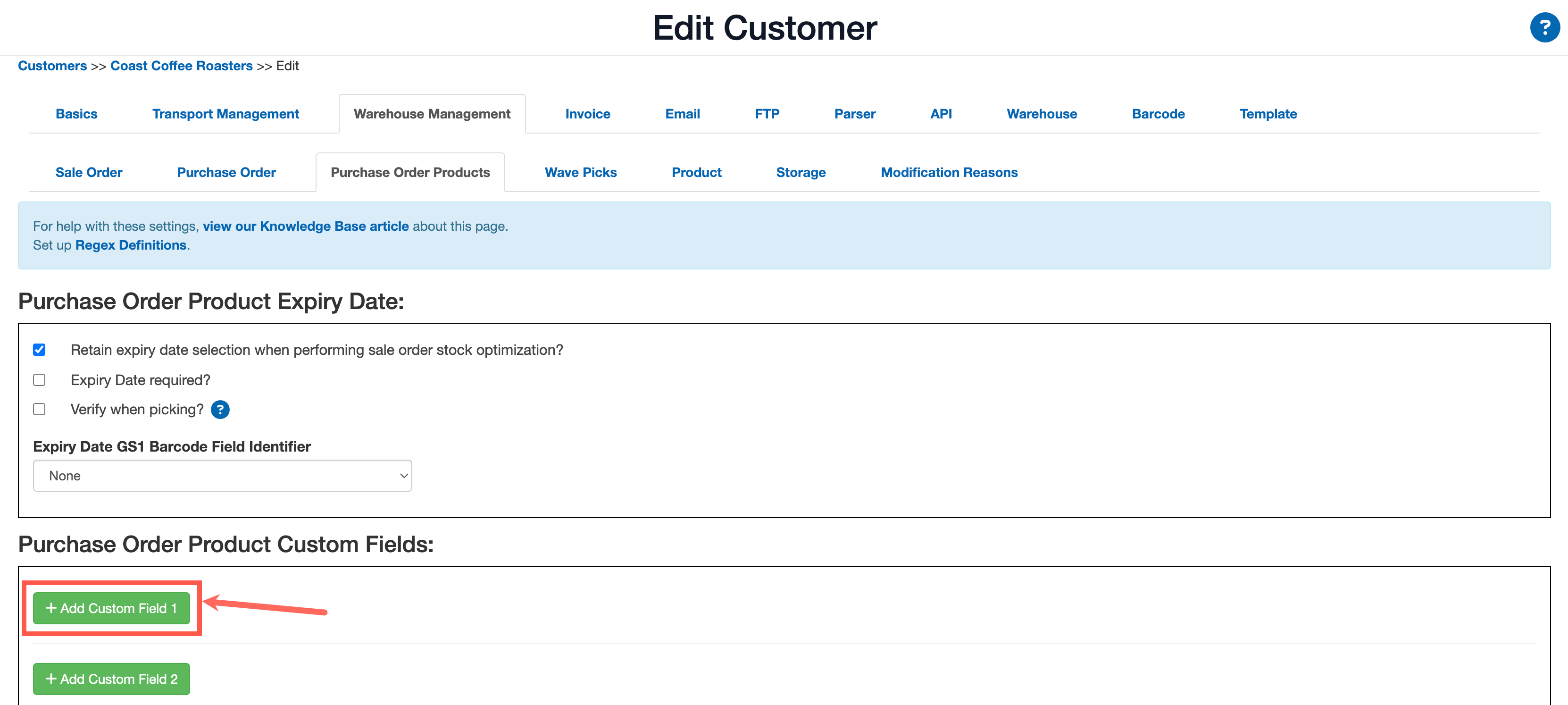 Enabling and using SSCC/GS1 Labels