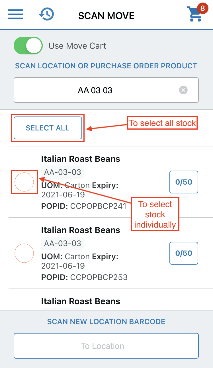 Scan Move 2.0 (Move Cart)