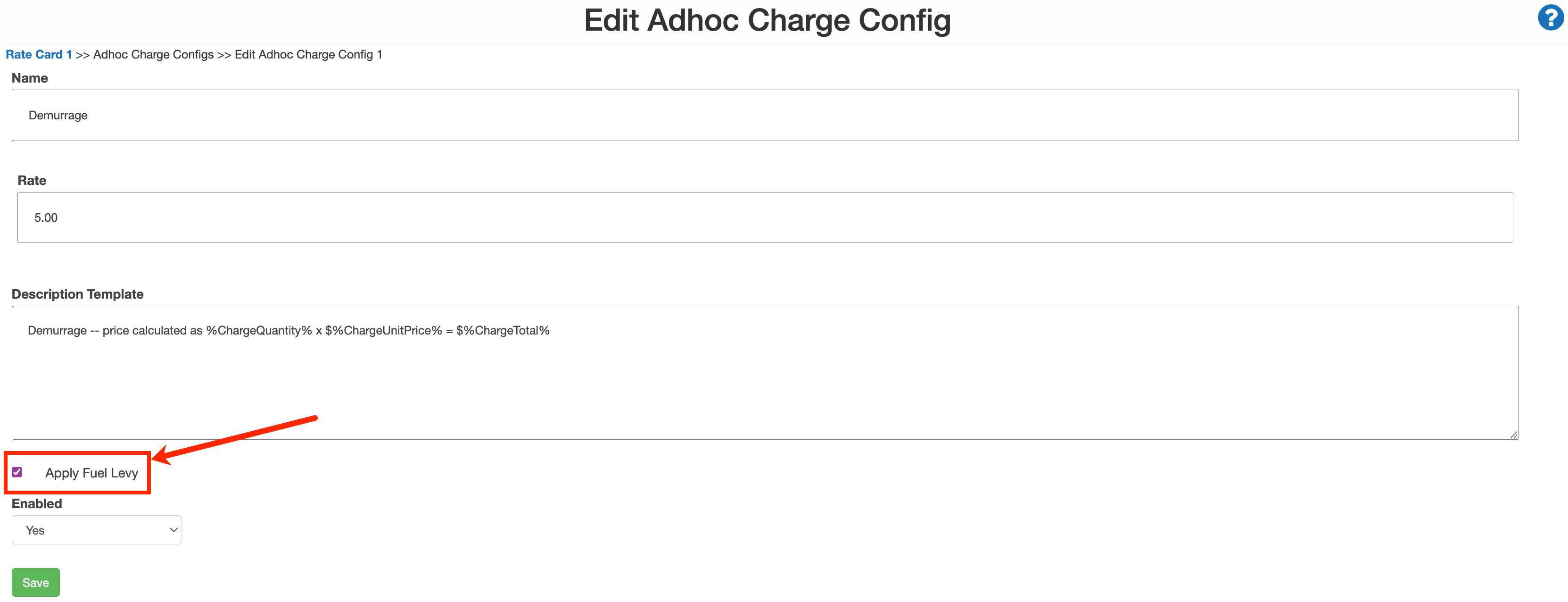 Adhoc Charge Setup
