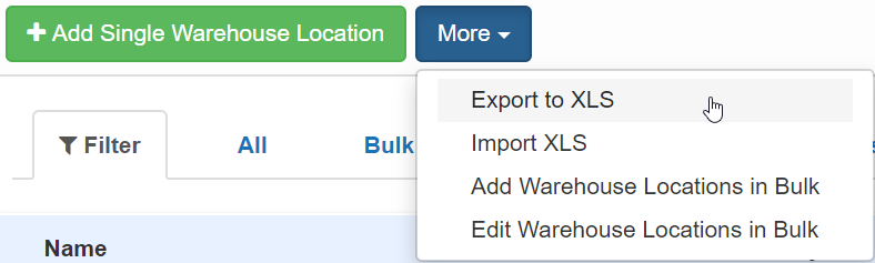Adding Warehouse Locations