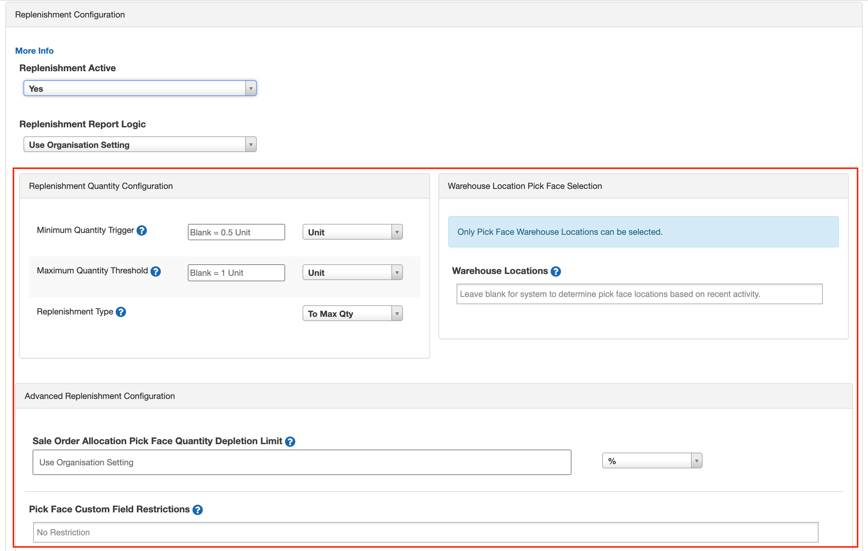How to set up Replenishment