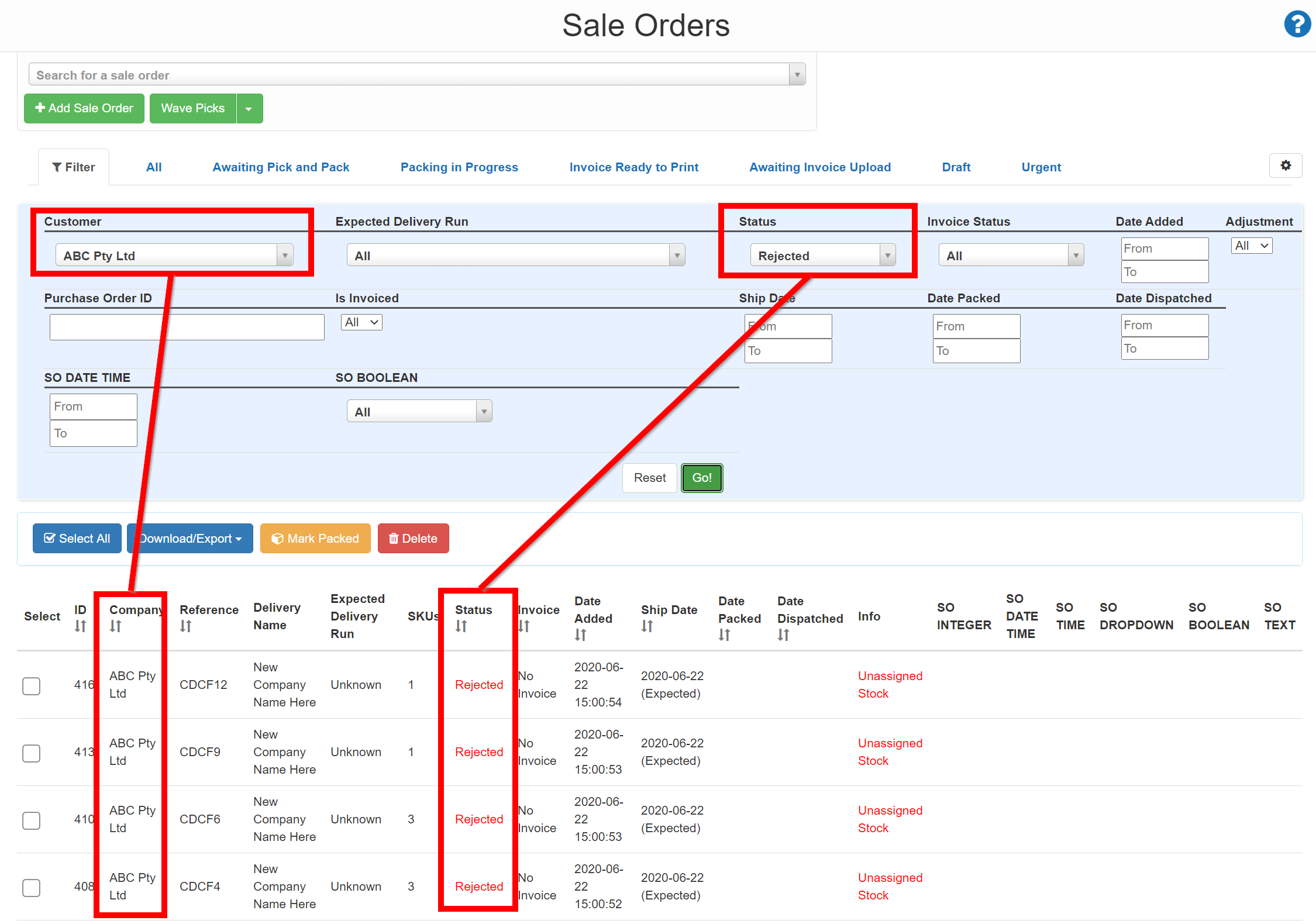Reprocessing rejected Sale Orders in Bulk