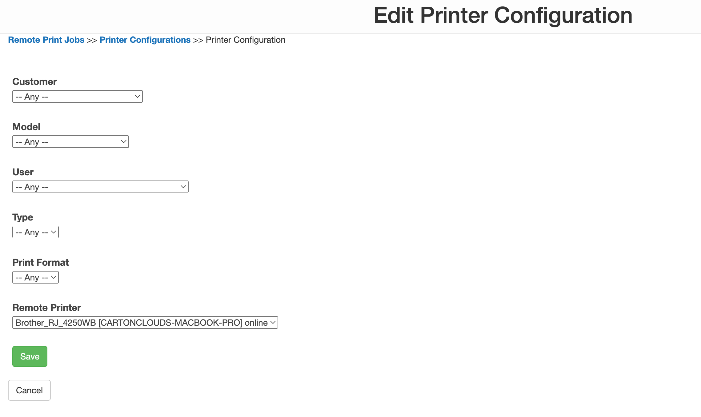 Configuring Multiple Printers