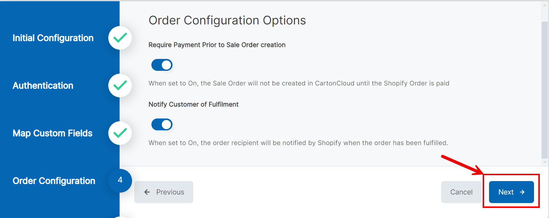 Self-Managed Shopify Integration