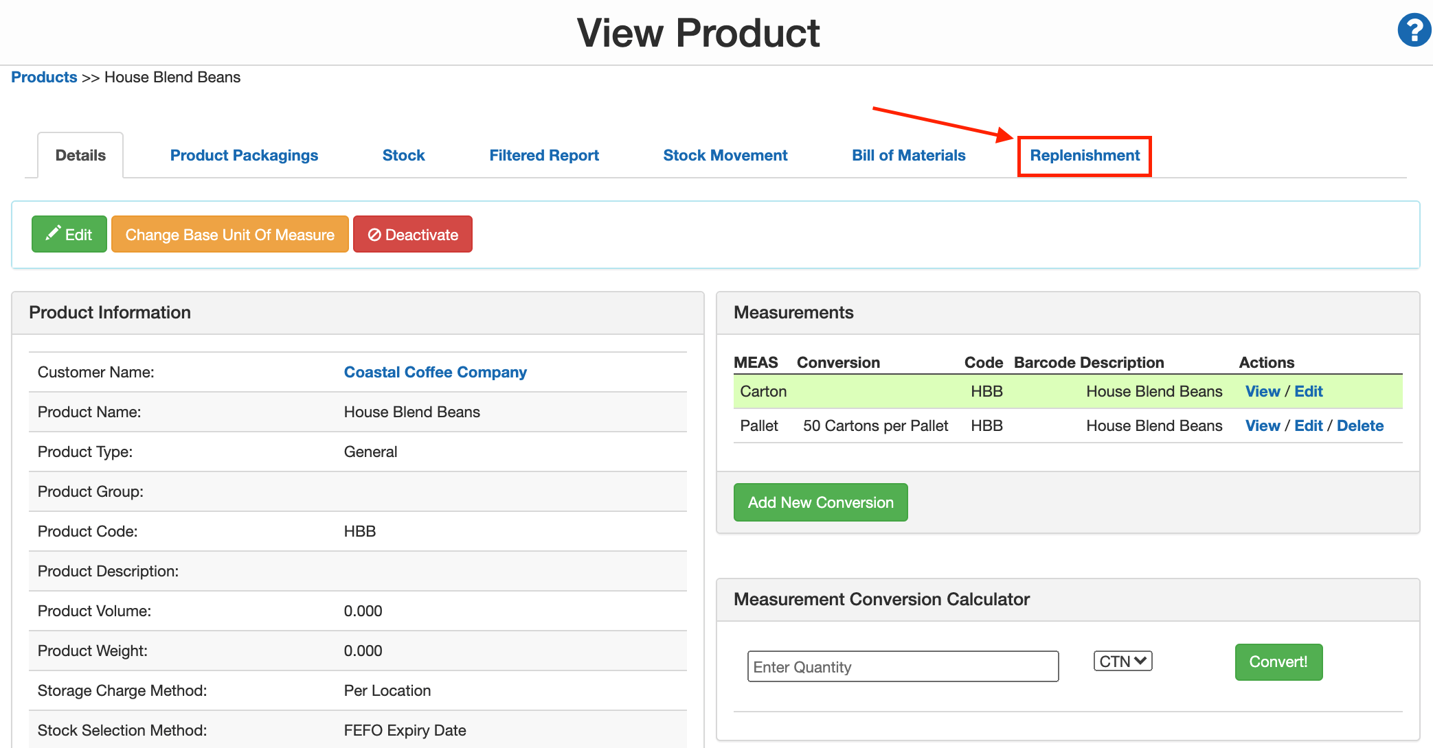 How to set up Replenishment