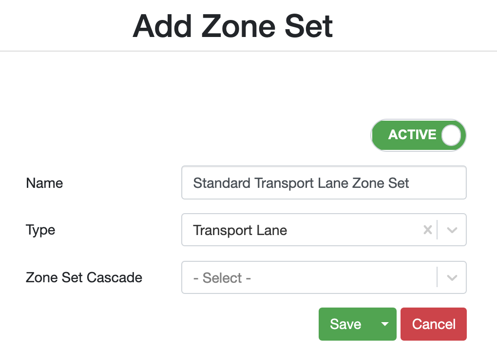 Creating a Transport/Income Zone Set and zones