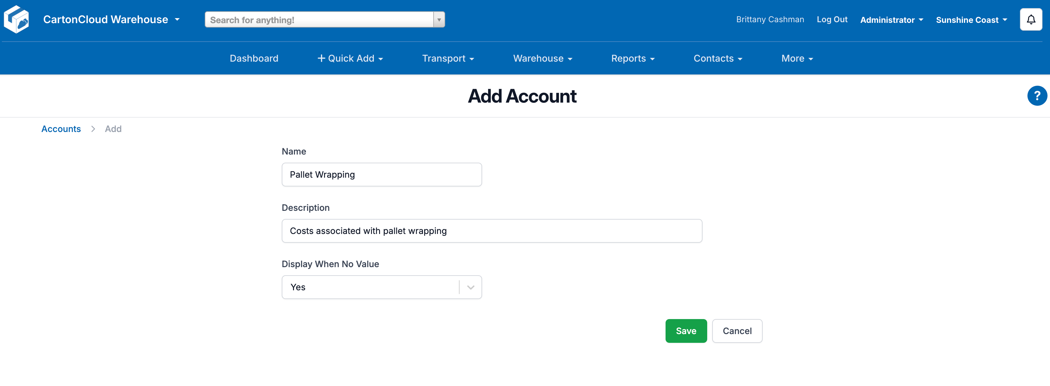 Custom General Ledger Mapping