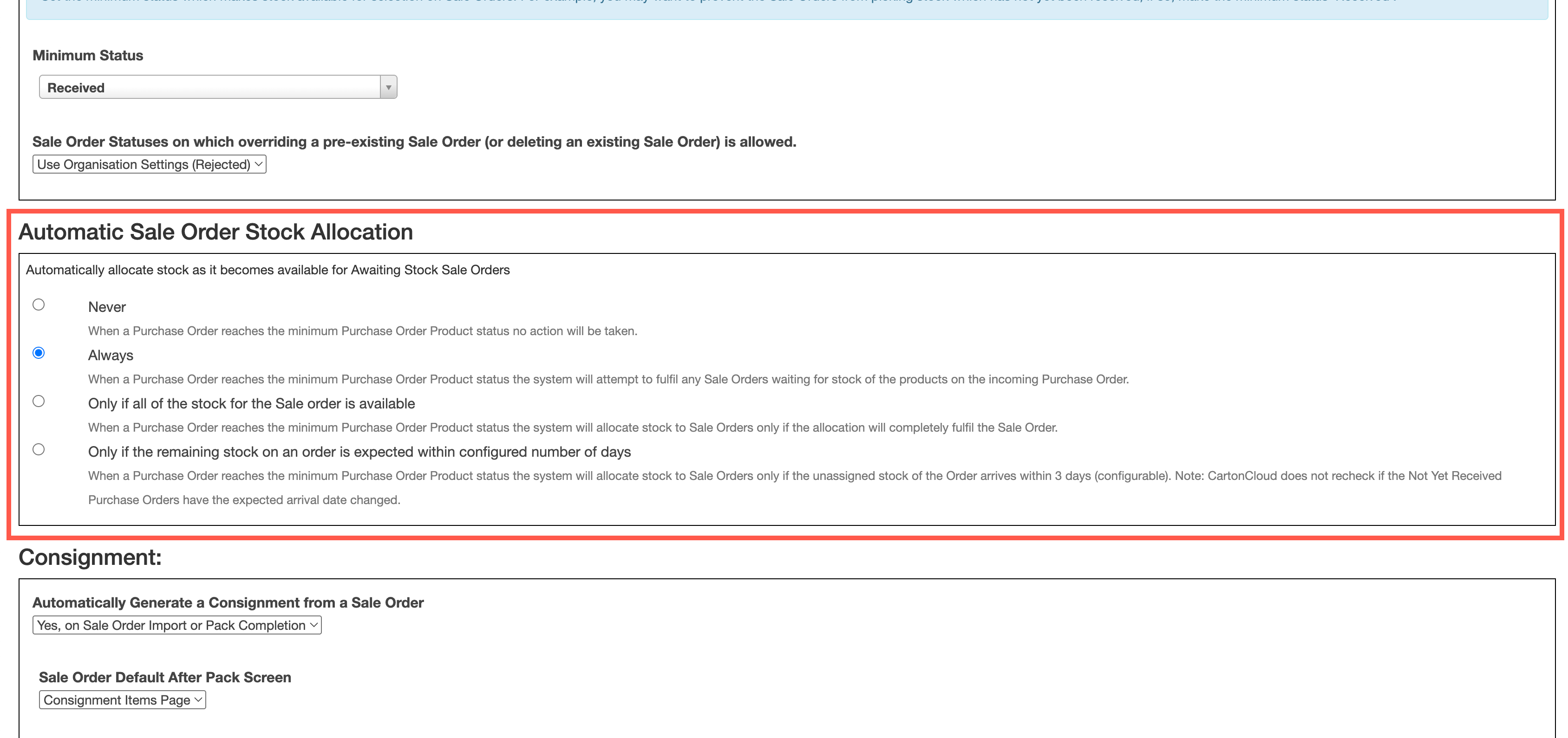 Backorder Management