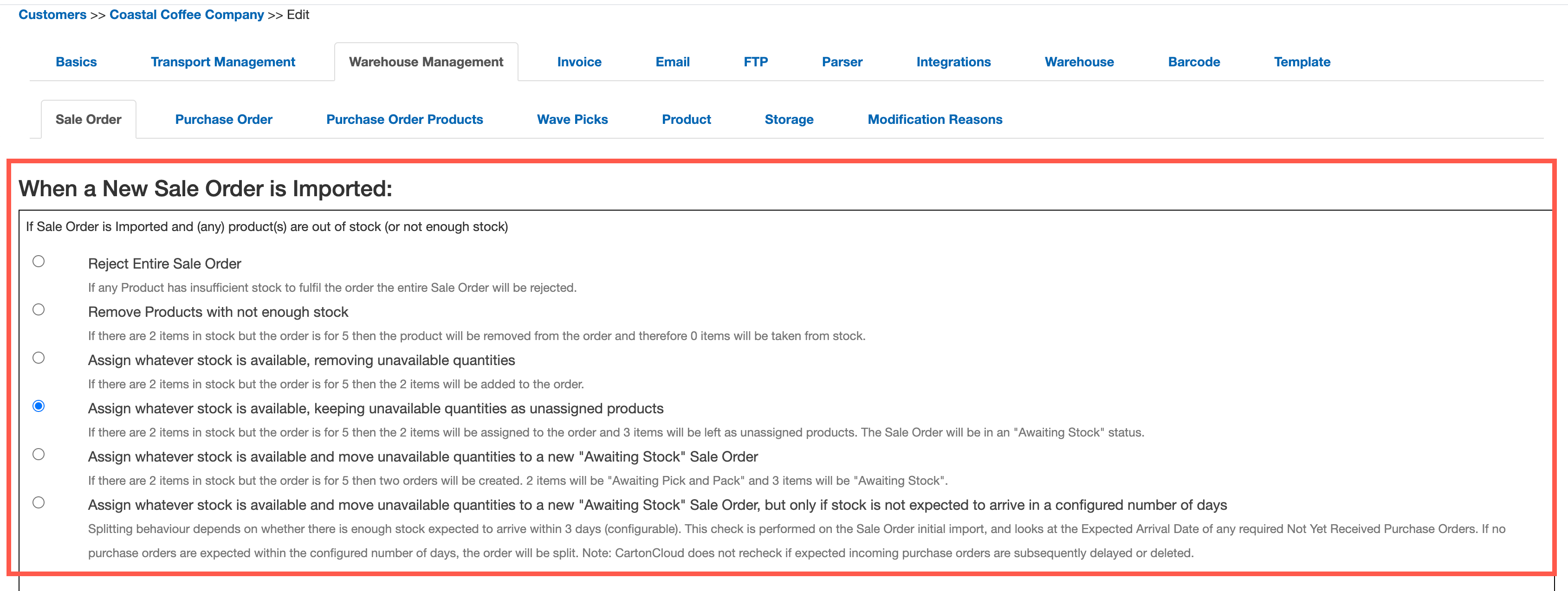 Backorder Management