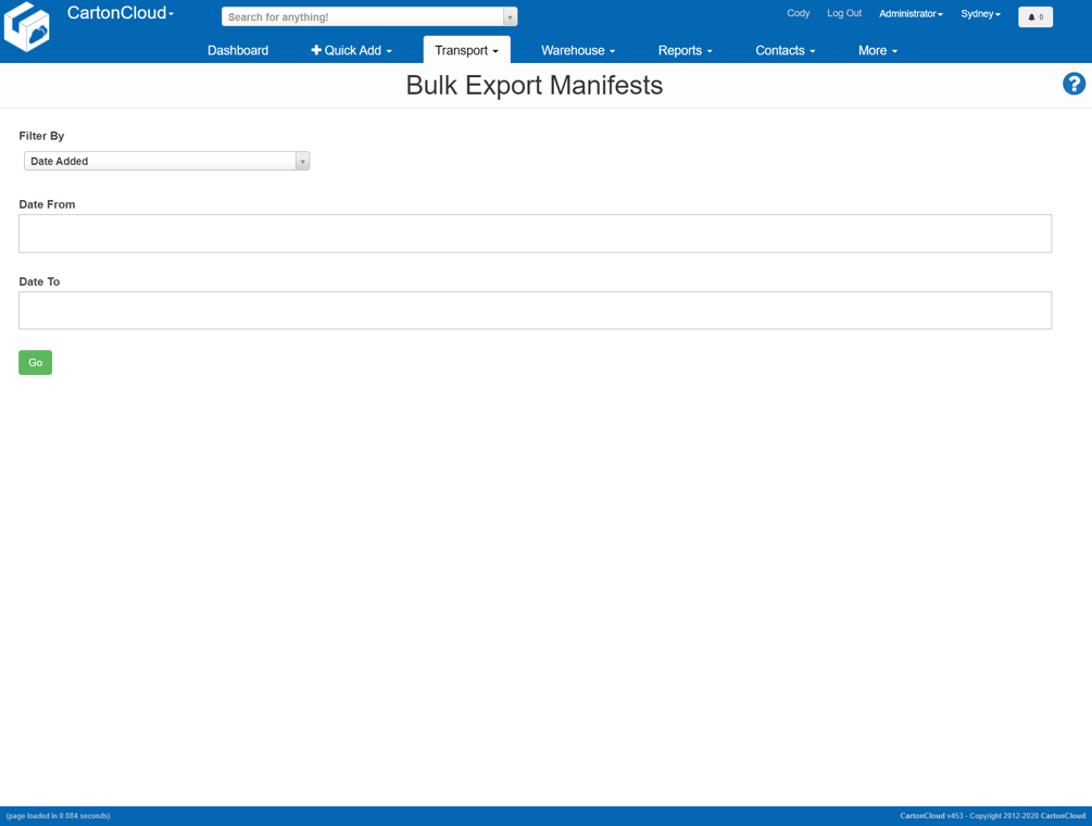 Bulk Export Manifests