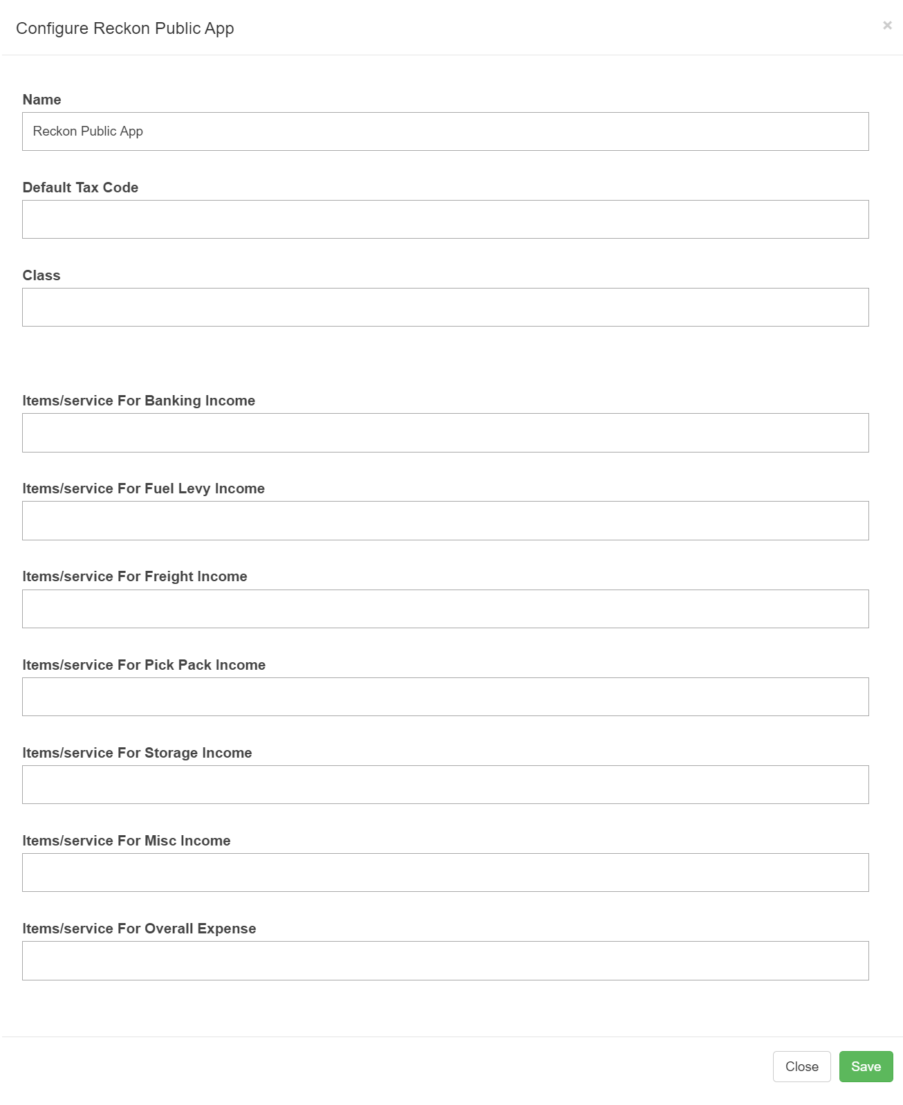 Reckon Accounting Connector (Invoicing)