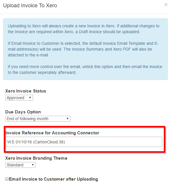 Invoice References for Accounting Connector
